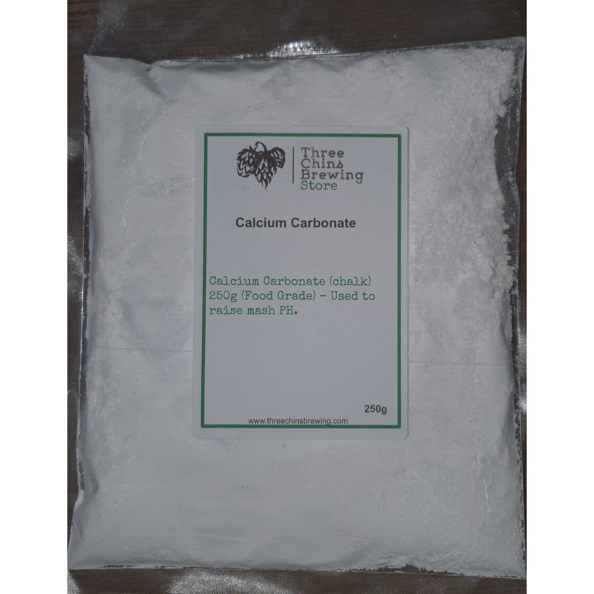 Calcium Carbonate (chalk) 250g – Three Chins Brewing